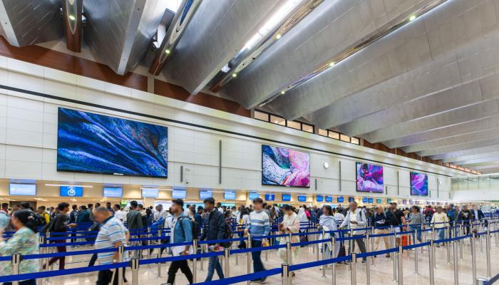 Refik Anadol's digital masterpiece, "Data Portal: Nature," graces the JCDecaux screens at Dubai ...